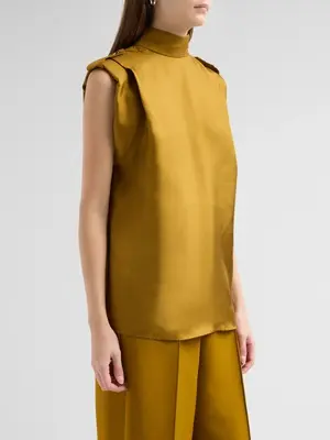 Zimmermann Silk Sleeveless Tuck Blouse