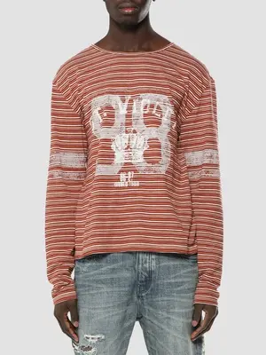 PURPLE BRAND Striped Slub Jersey Shirt