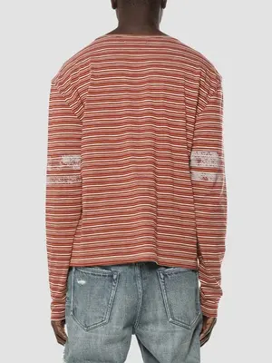PURPLE BRAND Striped Slub Jersey Shirt