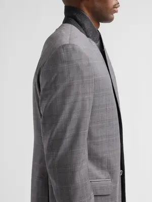 Emporio Armani Glen Check Wool Single-breasted Suit