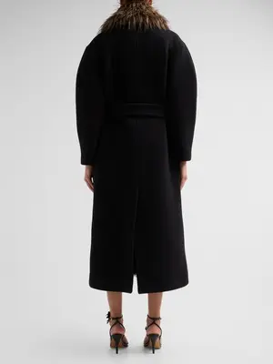 Zimmermann Valiant Faux Fur-collar Coat