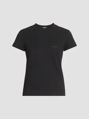 Jacquemus Logo Cotton T-shirt - Black