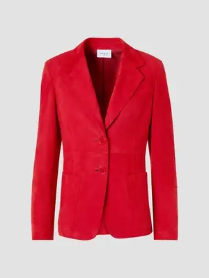 Akris Suede Single-breasted Blazer
