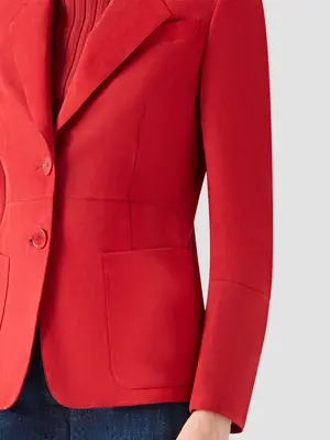Akris Suede Single-breasted Blazer