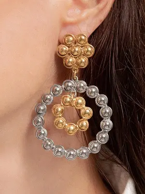 Sylvia Toledano Flower Candies 22k-gold-plated & Silvertone Drop Earrings