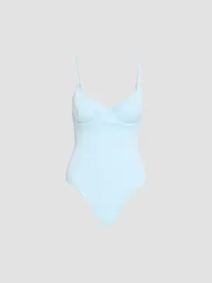 Simkhai Demi Bustier One-piece Swimsuit - Blue