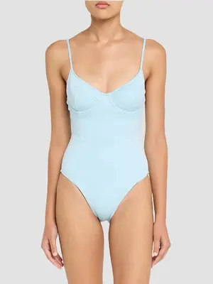 Simkhai Demi Bustier One-piece Swimsuit - Blue