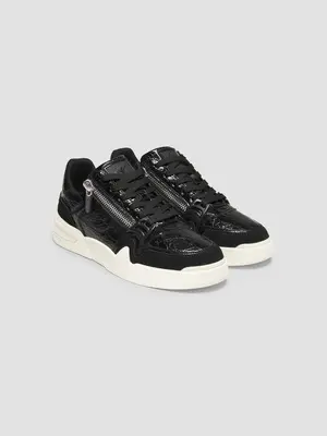 GIUSEPPE ZANOTTI Gz Ghost Embossed-leather Low-top Sneakers - Nero