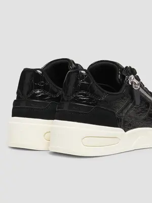 GIUSEPPE ZANOTTI Gz Ghost Embossed-leather Low-top Sneakers - Nero
