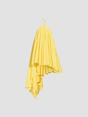 Jacquemus La Abiha Gathered Asymmetric Trapeze Minidress