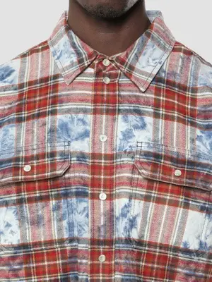 PURPLE BRAND Plaid Embellished Cotton Shirt