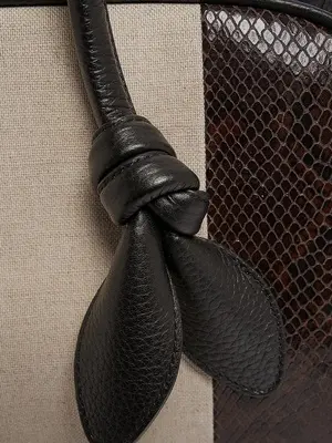 Jacquemus Le Turismo Snake-embossed Leather Bowler