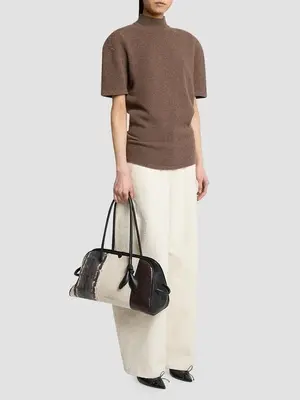 Jacquemus Le Turismo Snake-embossed Leather Bowler
