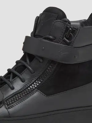GIUSEPPE ZANOTTI Ru50040 Leather High-top Sneakers