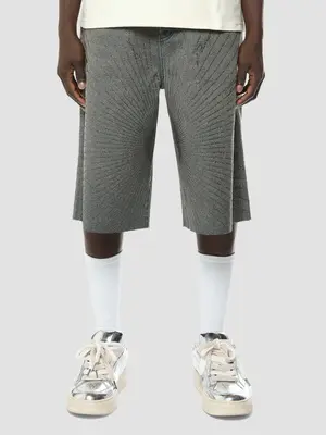 PURPLE BRAND Radial Hotfix Cotton Shorts