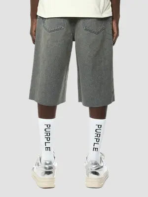 PURPLE BRAND Radial Hotfix Cotton Shorts