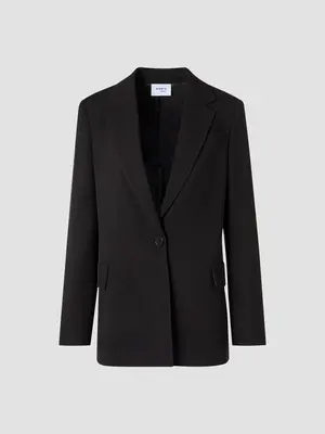 Akris Wool Tricotine Boyfriend Blazer