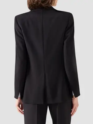 Akris Wool Tricotine Boyfriend Blazer