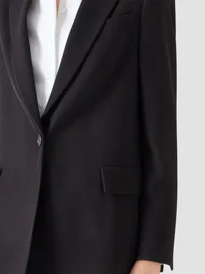 Akris Wool Tricotine Boyfriend Blazer