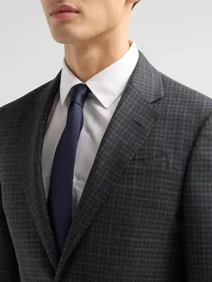 Emporio Armani Blur Box Checked Wool Sport Coat