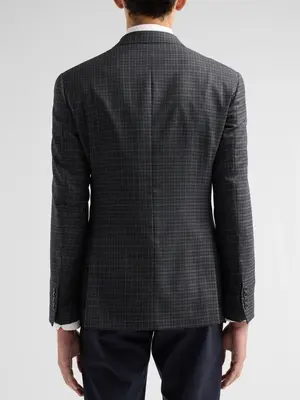 Emporio Armani Blur Box Checked Wool Sport Coat