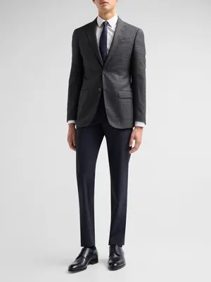 Emporio Armani Blur Box Checked Wool Sport Coat