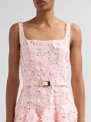 Generation Love Lisette 3d Guipure Lace Minidress - Ballet Slipper