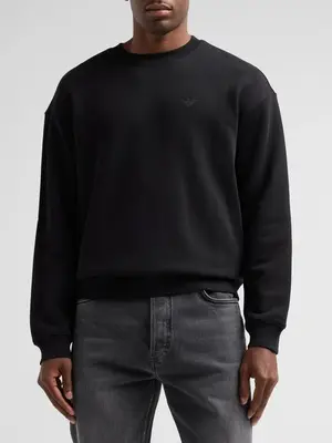 Emporio Armani Logo Jersey Crewneck Sweatshirt