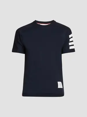 Thom Browne Cotton 4-bar Stripe T-shirt - Navy