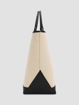 Thom Browne Medium Tool Canvas & Leather Tote Bag - Black