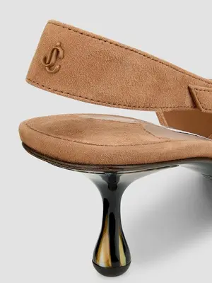 JIMMY CHOO Amel 50mm Suede Slingback Pumps