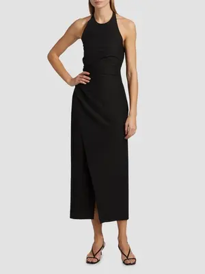 A.L.C. Sylvie Halterneck Midi-dress - Black