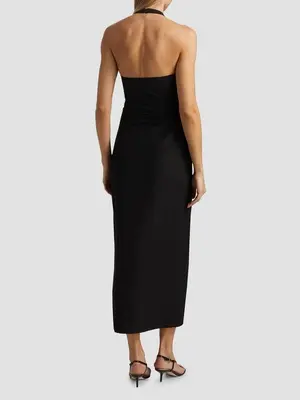 A.L.C. Sylvie Halterneck Midi-dress - Black