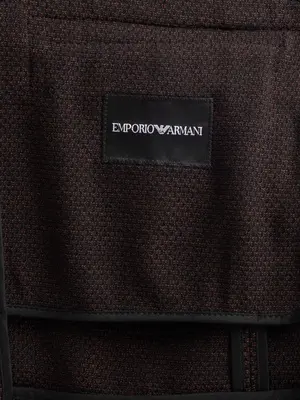 Emporio Armani Square Textured Wool-blend Soft Jacket