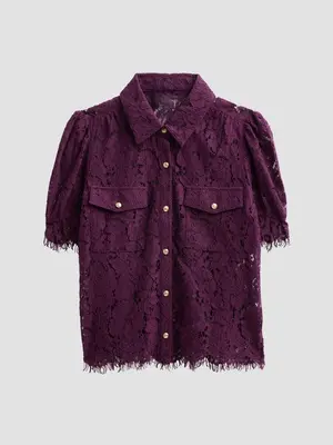 Generation Love Lace Puff Sleeve Shirt