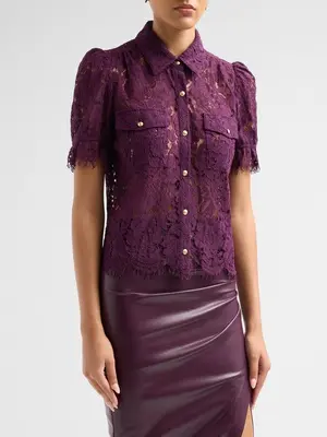 Generation Love Lace Puff Sleeve Shirt