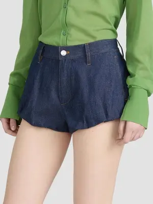 FRAME Shell Cotton Denim Shorts