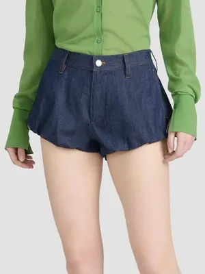 FRAME Shell Cotton Denim Shorts