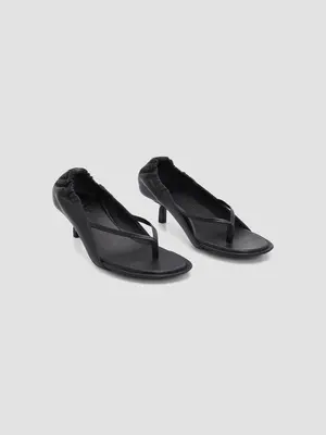 Jacquemus Les Sandales 45mm Leather Covered-heel Thong Sandals