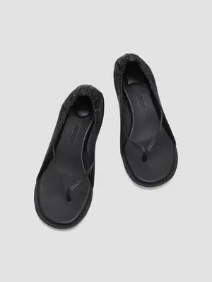 Jacquemus Les Sandales 45mm Leather Covered-heel Thong Sandals