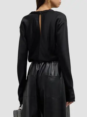 A.L.C. Georgia Cowl-neck Cutout Top