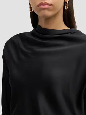 A.L.C. Georgia Cowl-neck Cutout Top