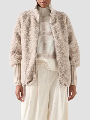 Akris Bouclé Fleece Relaxed-fit Coat