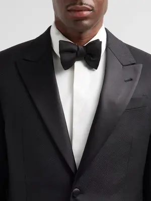 Emporio Armani Textured Chevron Wool Dinner Jacket