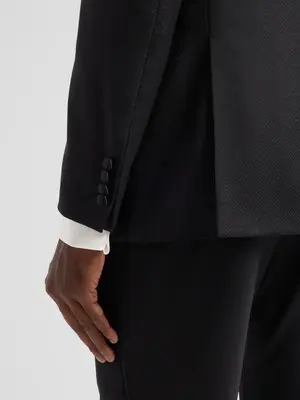Emporio Armani Textured Chevron Wool Dinner Jacket