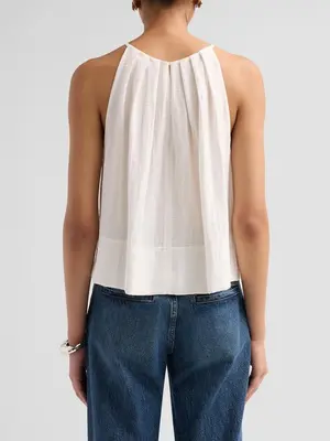 A.L.C. Caroline Pleated Halter Top