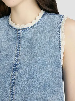 FRAME The Crochet Tide Minidress