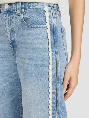 FRAME The Crochet Bow Crop Jeans