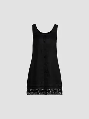 FRAME The Heirloom Lace-trim Minidress