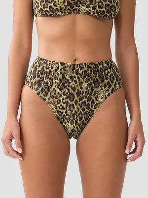 Camilla Feline Folklore Crinkle Stretch High-waisted Bikini Bottom